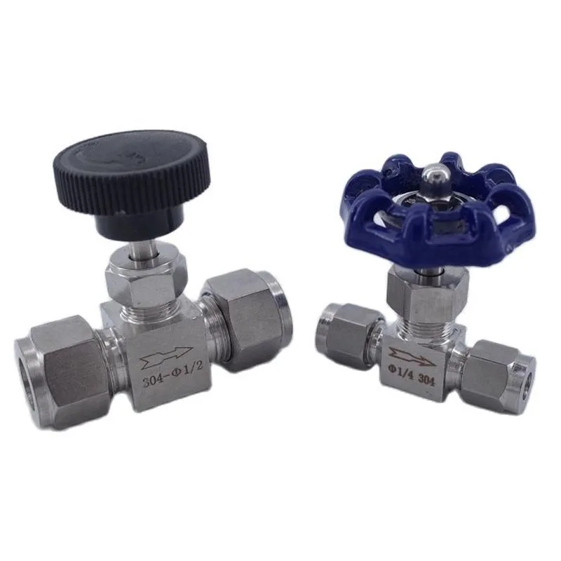 วาล์วปรับ 4 6 8 10 12 มม.1/8 1/4 3/8 1/2 นิ้วหลอด SS304 Flow Control crane ตรงเข็มวาล์ว|flow ...