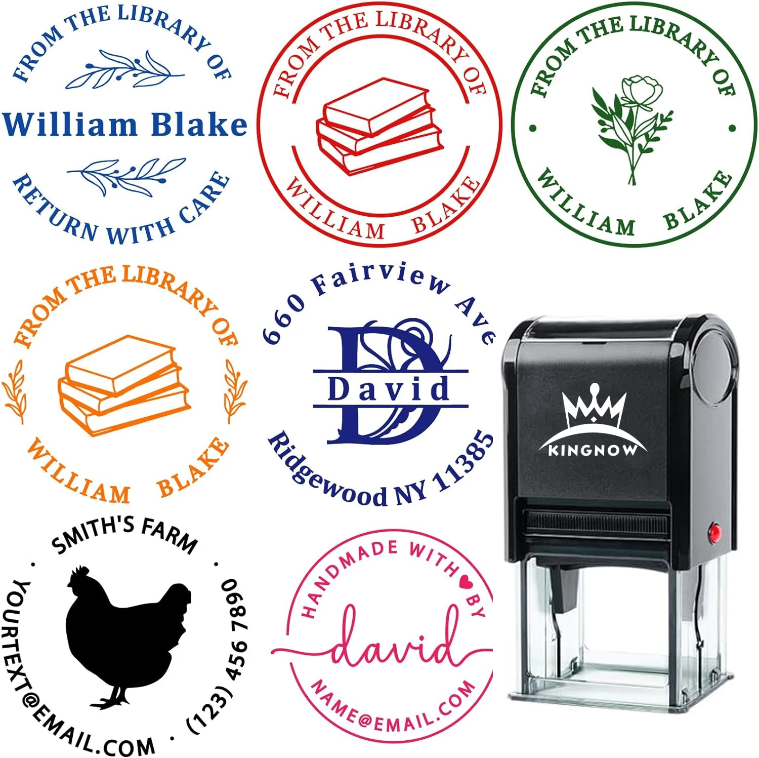 Personalized-Stamp-Rubber-Logo-Self-Inking-Stamp-Seal-Customized ...