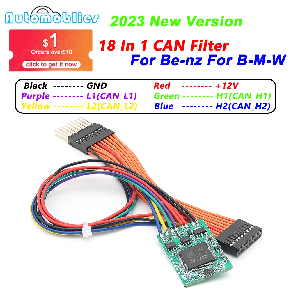 Newly-CAN-Filter-18-In-1-for-Mercedes-Benz-W204-W205-W212-W222-W246 ...