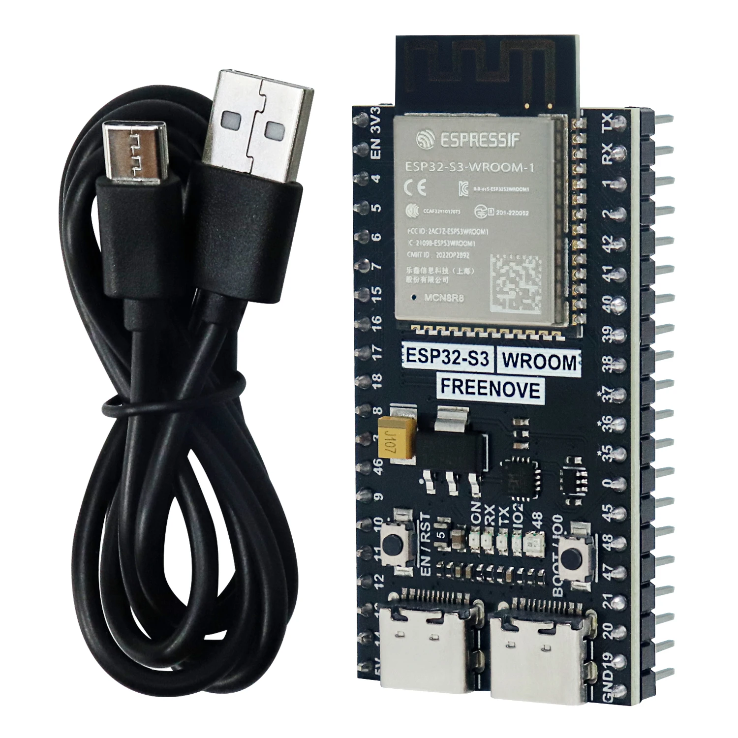 Freenove-Placa-de-ESP32-S3-WROOM-Lite-Compatible-con-Arduino-IDE-microcontrolador-de-doble-n ...