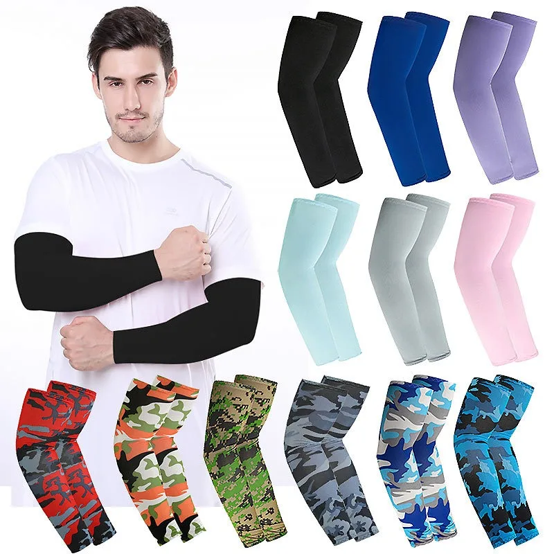 Summer-Ice-Silk-Long-Sleeves-Anti-Sunburn-Arm-Cover-Men-Women-Cuff-New ...