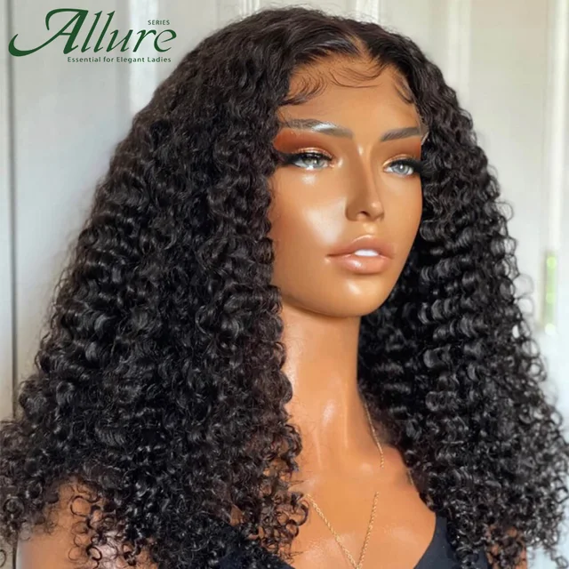 Perruque Lace Front Wig Remy brésilienne bouclée, cheveux naturels ...