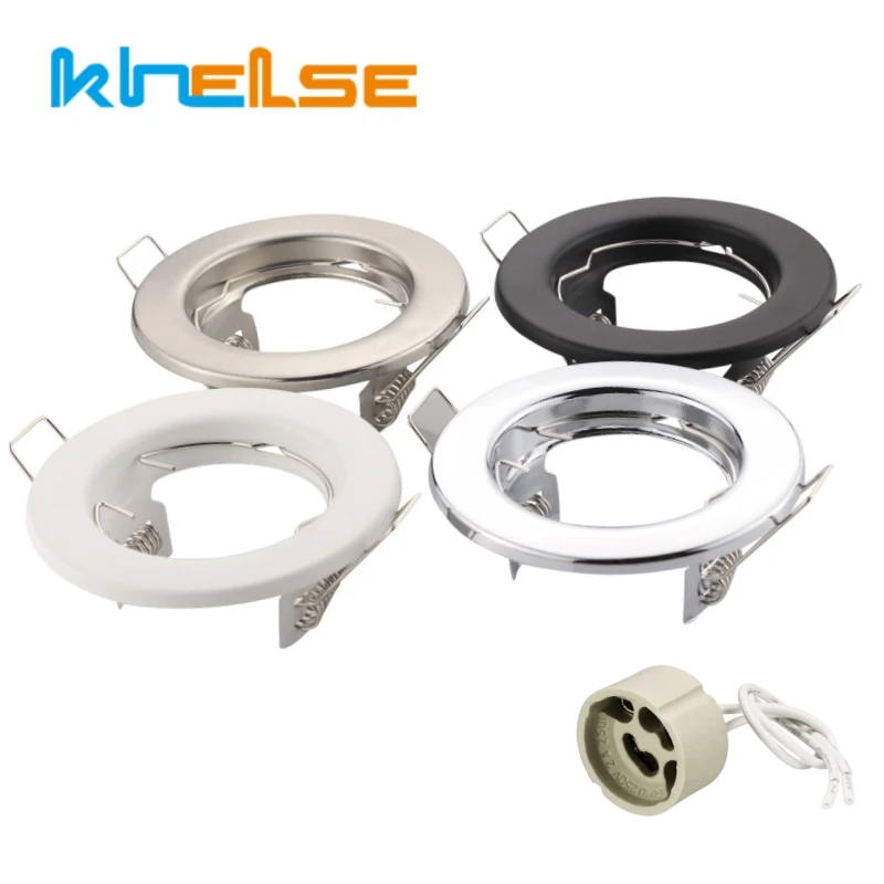 Base-de-l-mpara-redonda-GU10-MR16-para-empotrar-en-el-techo-marco-de ...