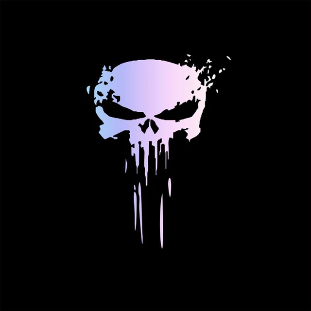 Skull Sticker Reflective Decal Motorcycle Stickers Waterproof Sun ...