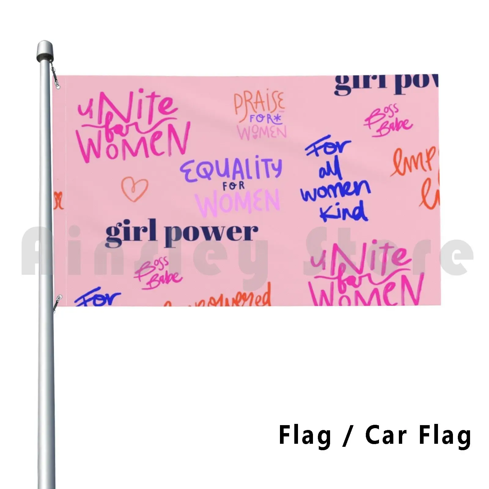 Feminism-Slogans-Outdoor-Decor-Flag-Car-Flag-2609-Girl-Power-Feminism ...
