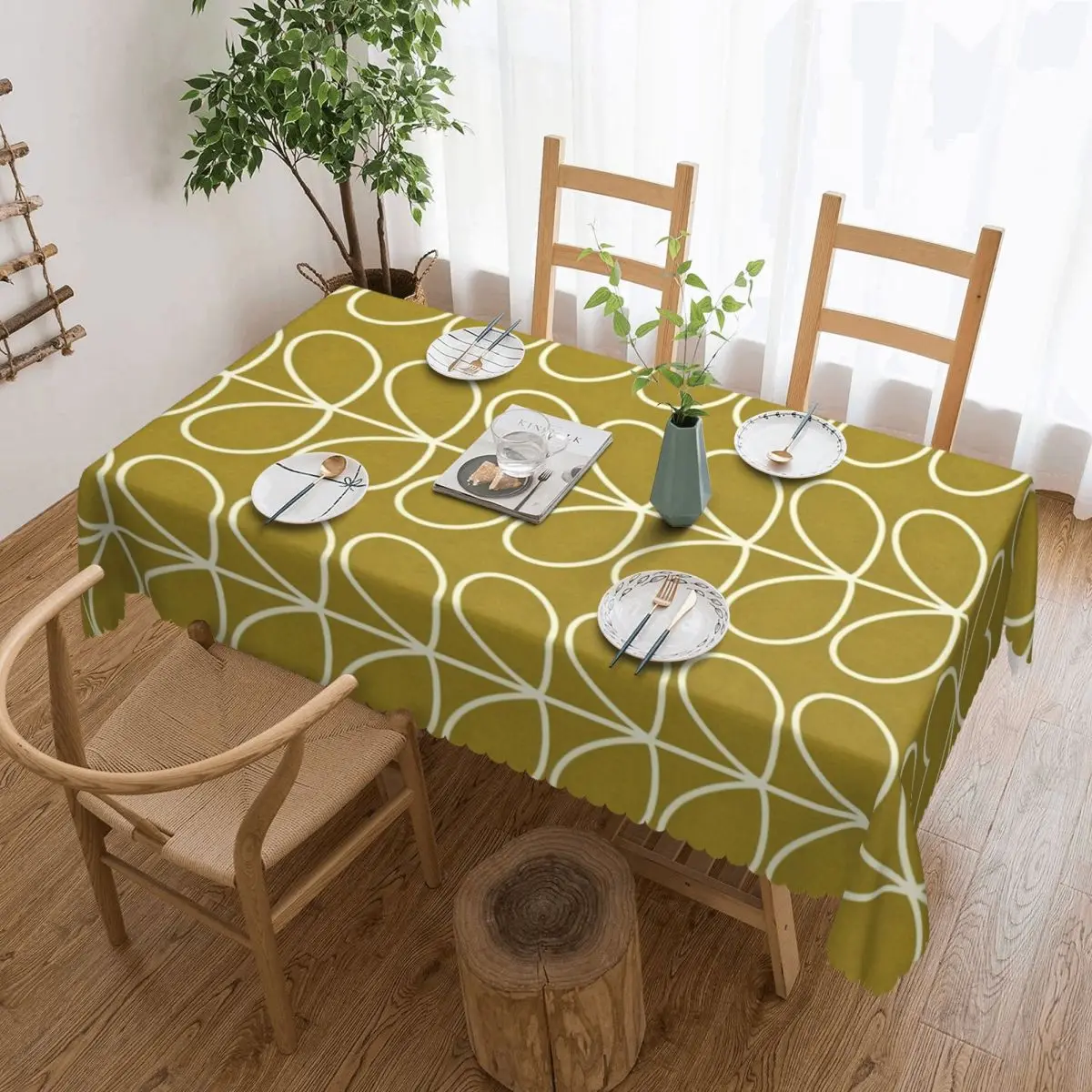 Orla-Kiely-Multistem-Rectangular-Tablecloth-Waterproof-Table-Cloth ...