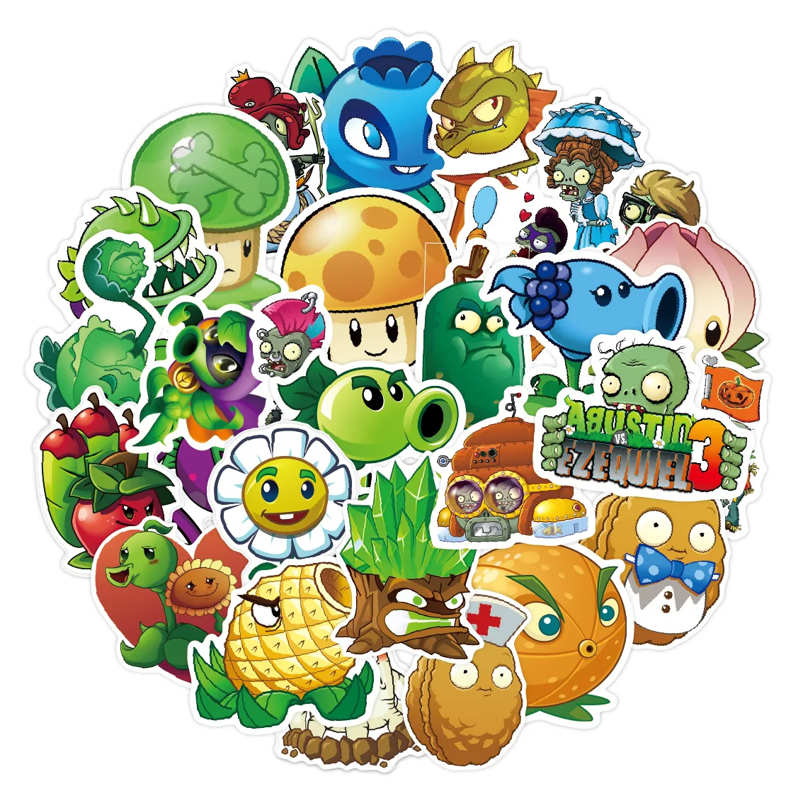 50PCS-Game-Plants-Vs-Zombies-Stickers-for-Laptop-Water-Bottle-Phone-DIY ...