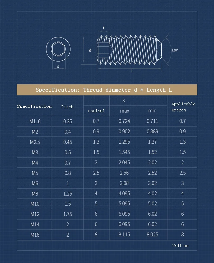 VISSERIE,M8 -3pcs-80mm--Vis à six pans creux en acier au carbone, grade 12.9, douille hexagonale ...