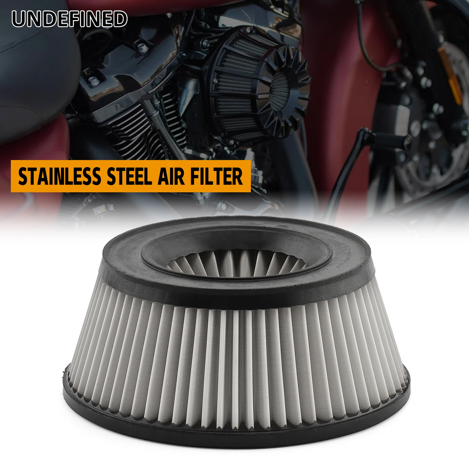 Motorcycle Air filter Element Replacement Intake Cleaner Filter System ...