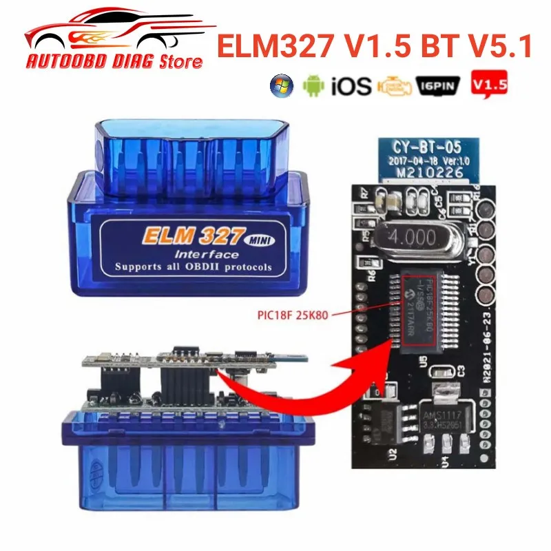 Double-PCB-ELM327-V1-5-Bluetooth-5-1-PIC18F25K80-For-IOS-Android-PC-Car ...