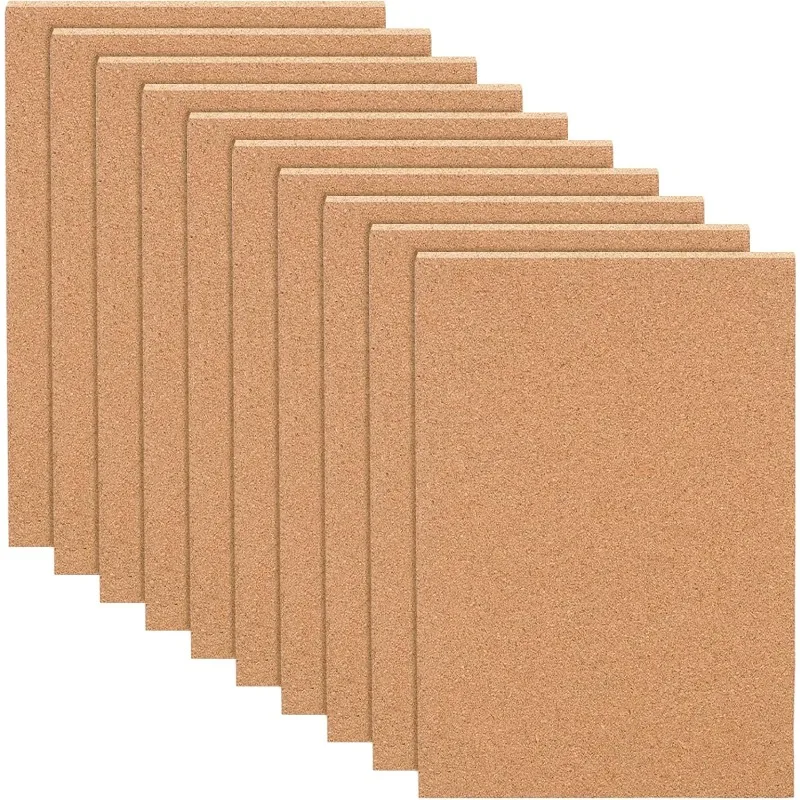 10 Pack Cork Sheets (3mm thick) Cork Tiles Cork Mat 12x8 Inch for Wall ...