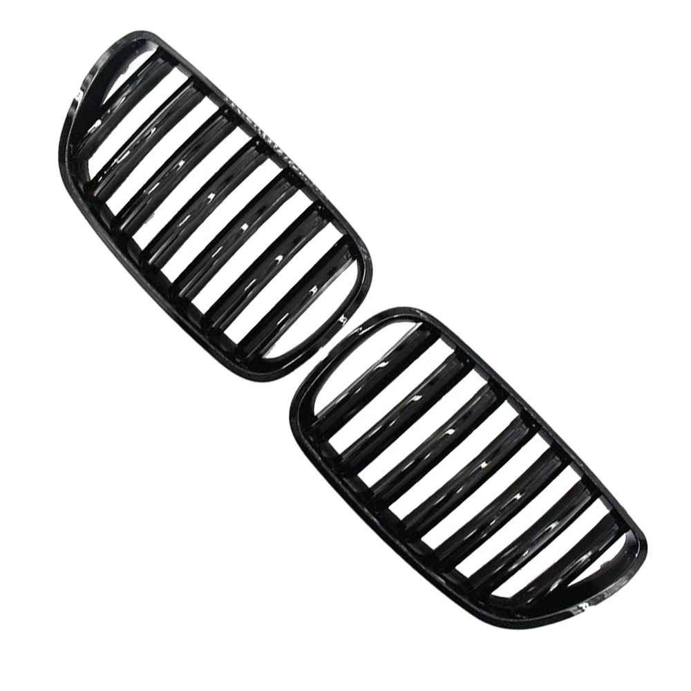 Car Front Bumper Kidney Grille Glossy Black Racing Grills for BMW E83 ...