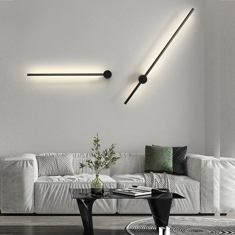 L-mpada-De-Parede-LED-Longas-Luzes-Simples-Decora-o-Para-Casa-Quarto ...