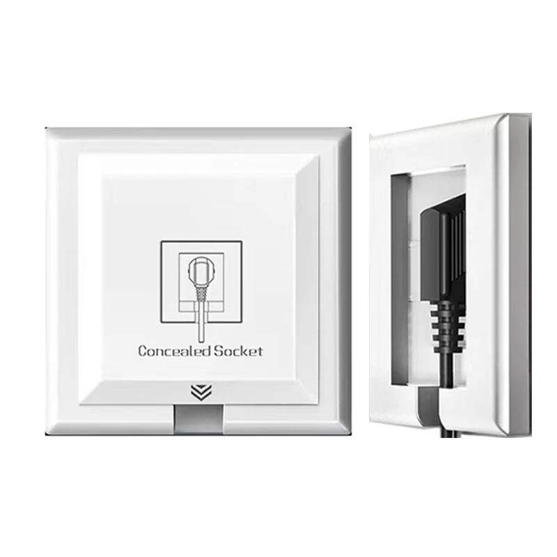 UK-Hidden-Wall-Socket-13A-Embedded-white-Panel-Concealed-Flush-Switch ...