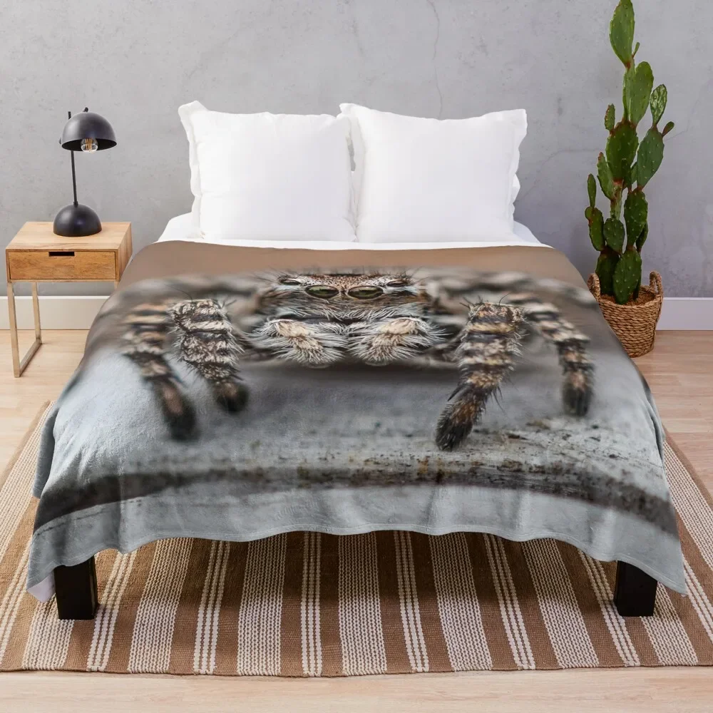 Cute-Jumping-Spider-Macro-Jumping-Spider-Lovers-Gift-Throw-Blanket ...