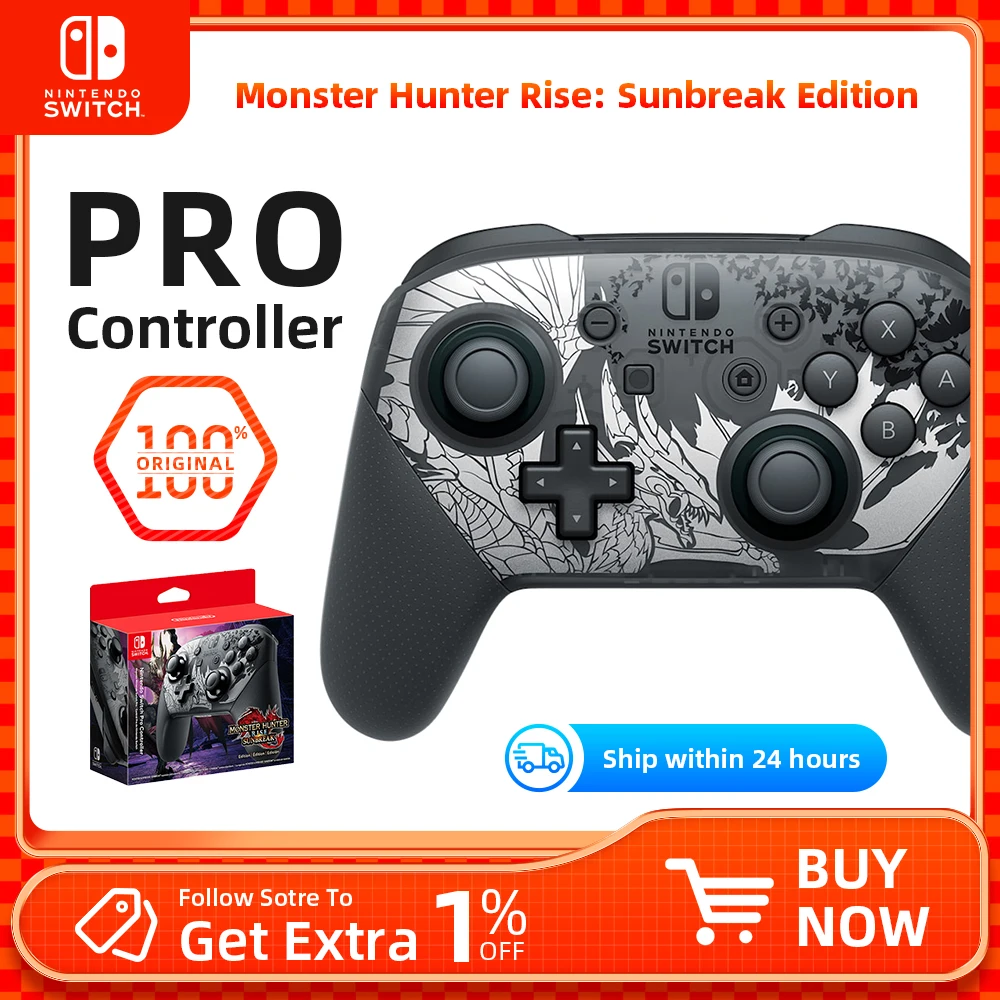 Nintendo-Switch-Switch-Pro-Controller-Monster-Hunter-Rise-Sunbreak ...