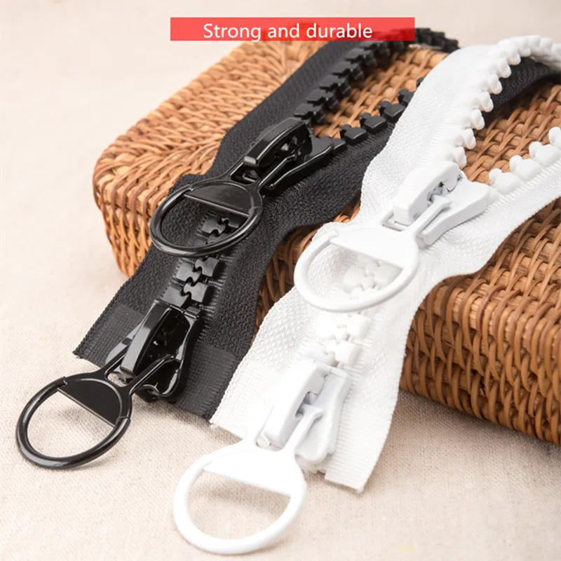 20-75-80-85-90-95-100-120-150CM-Extra-Large-Resin-Zipper-black-Double ...