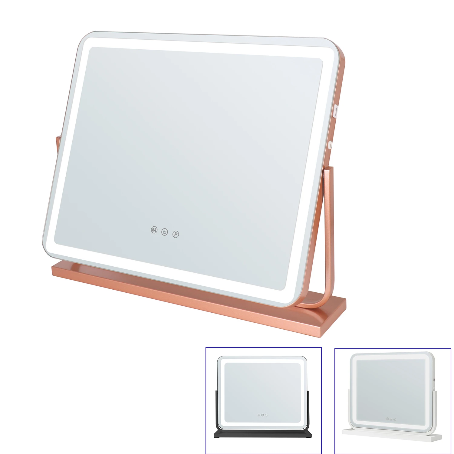 Touch Screen Dimmable Light 360°Rotation Vanity Mirror with Lights ...