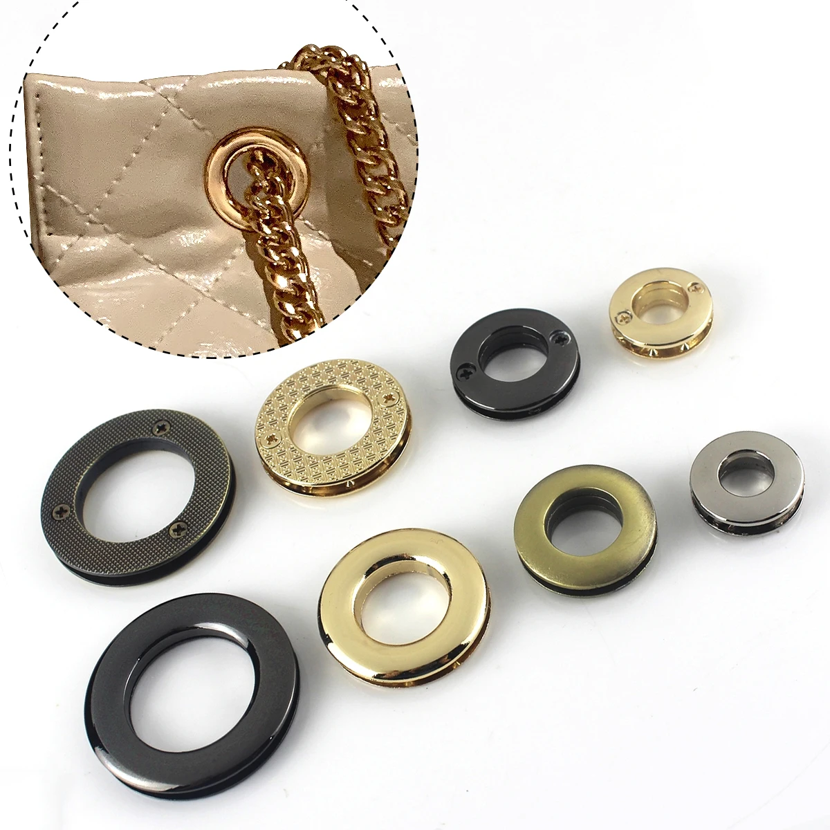 2pcs-Metal-screw-back-Eyelets-with-washer-grommets-Leather-Craft ...