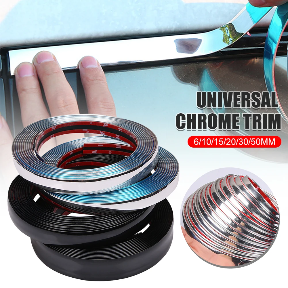 Chrome Tape Self Adhesive Car Styling Strips Chrome Trim Strip 4ft X ...