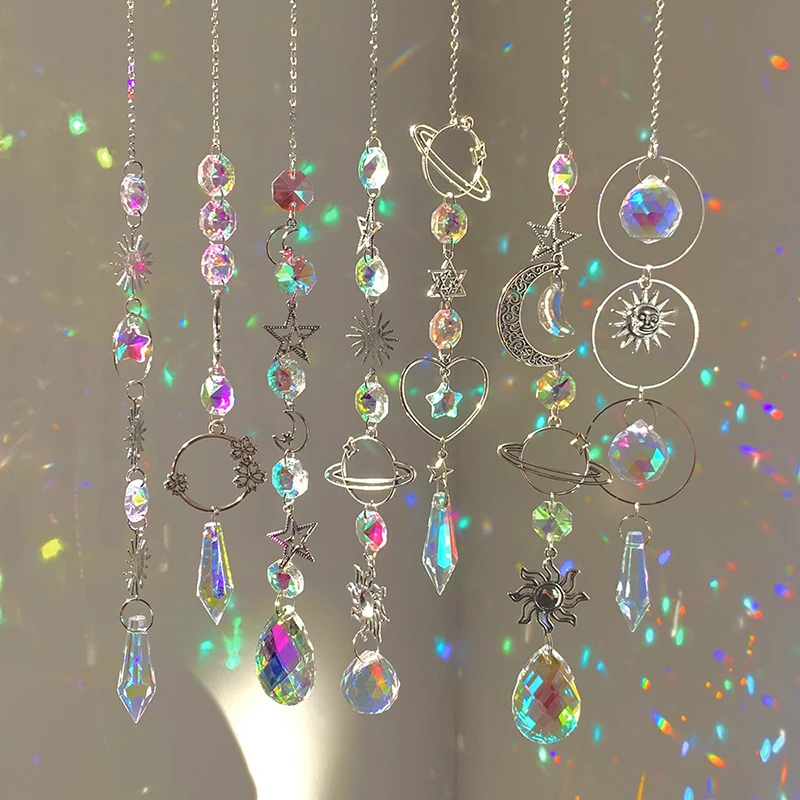 Colgante-de-cristal-para-jard-n-cadena-de-cristal-de-prisma-arco-ris ...
