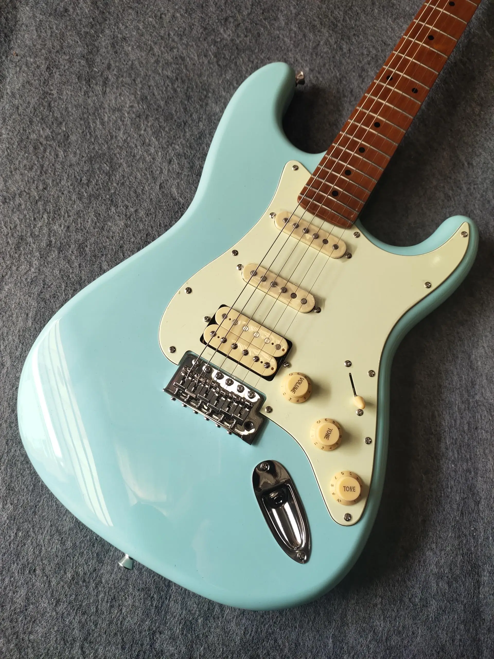 High-Quality-Brand-New-Custom-body-6-String-Light-Blue-Electric-Guitar ...
