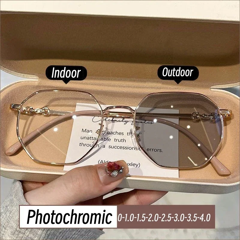 Anti-Blue-Light-Photochromic-Myopia-Glasses-Finished-Prescription-Near ...