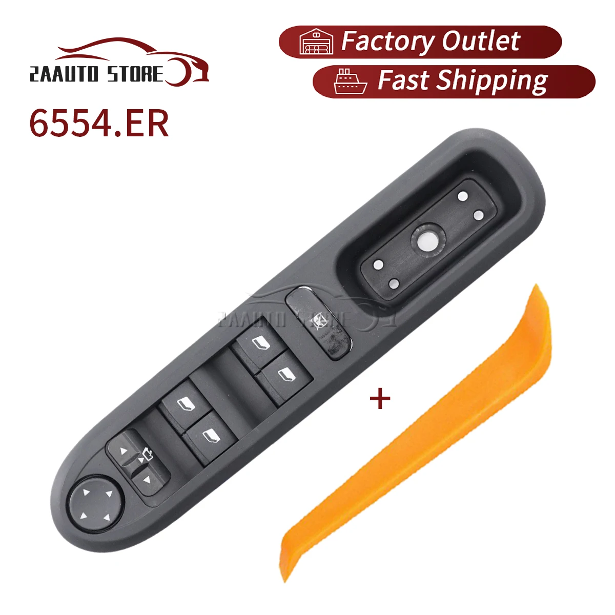 For 2004-2010 Peugeot 407 6554.ER With Folding Power Window Control ...
