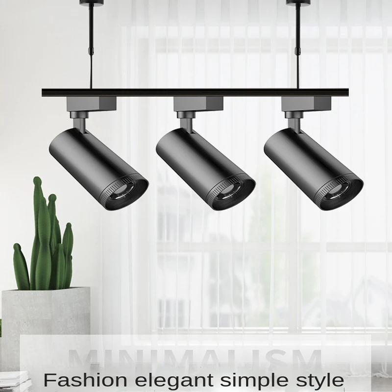 New Zoomable Track Lamp 10/20/30W Adjustable Beam Angle COB LED Rail ...