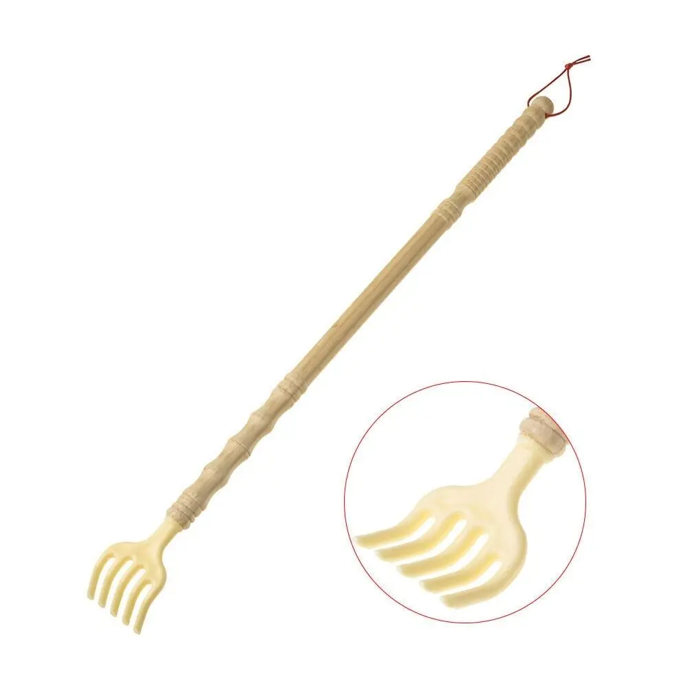 Wood-Wooden-Back-Scratcher-Easy-Plastic-Long-Reach-Back-Scratcher-Stick ...
