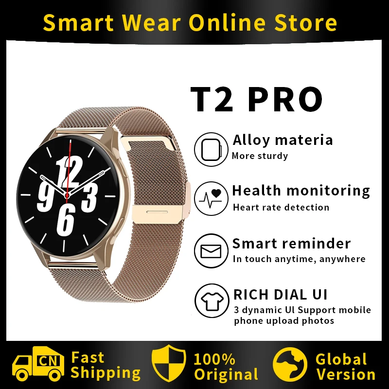 2024-New-T2-Pro-Smart-Watch-Active2-Round-Bluetooth-Calls-Health ...