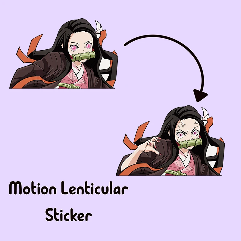 Nezuko-Motion-Refrigerator-Sticker-Demon-Slayer-Car-Sticker-Kimetsu-No ...