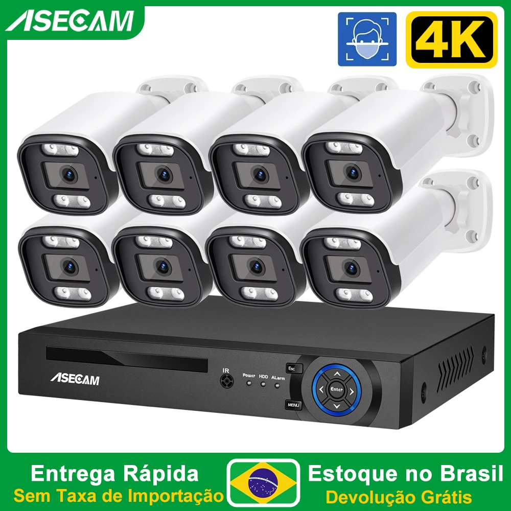 Sistema-de-Detec-o-Rosto-Camera-de-Seguran-a-8MP-4K-udio-POE-NVR ...