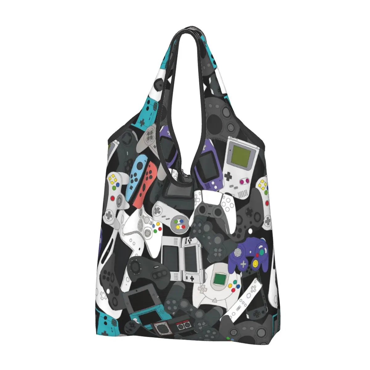 Reusable-Gamer-Controller-All-Shopping-Bag-for-Groceries-Foldable-Video ...