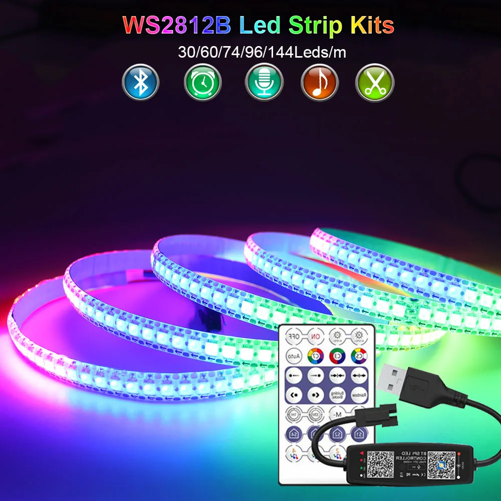 DC5V-WS2812B-LED-Strip-Bluetooth-Music-USB-Controller-Kit-Dreamcolor ...