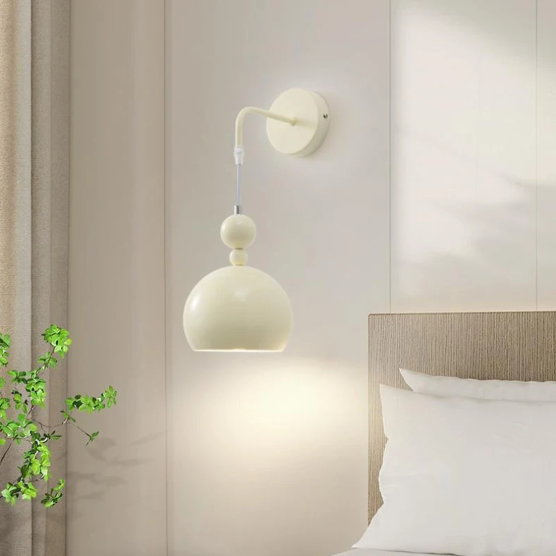 Nordic-LED-Wall-Lamps-Cream-Color-Bedroom-Bedside-Lamp-Simple-Modern ...