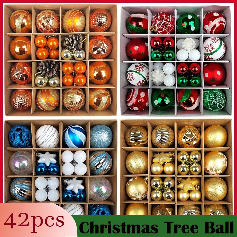 42pcs-6cm-Christmas-Balls-Christmas-Pendant-Xmas-Tree-Decorations ...