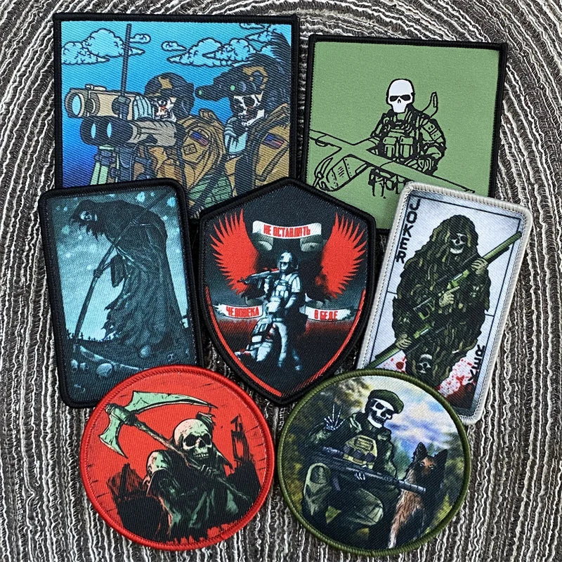 Skull-Soldier-Series-Patches-Tactical-Morale-Badge-Armband-Hook-loop ...