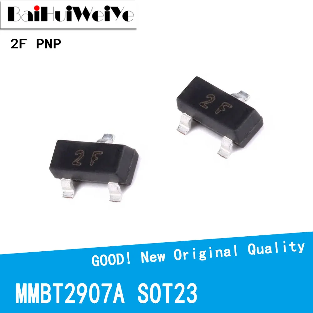 100Pcs-Lot-MMBT2907ALT1G-MMBT2907A-MMBT2907-2N2907-0-6A-40V-2F-PNP-SOT ...