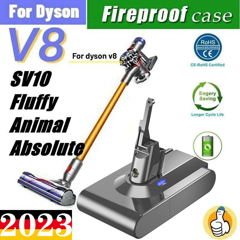 YH5 For Dyson V8 SV10 Battery Absolute V8 Animal Fluffy V8 Vacuum ...