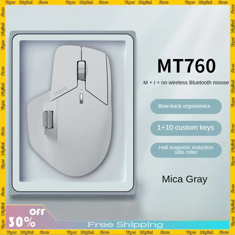 Rapoo-MT760-Bluetooth-Wireless-2-4G-Mouse-Three-mode-Multi-screen ...