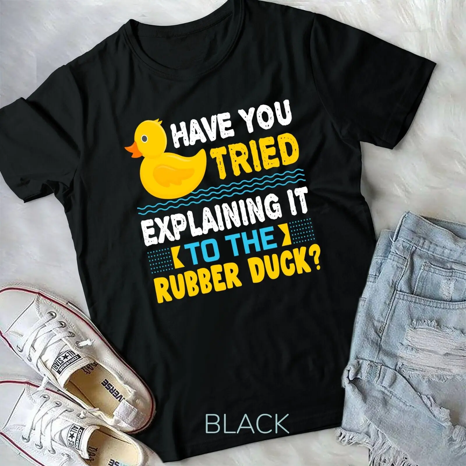 Rubber-Duck-Debugging-Programmer-Funny-Programming-Gift-Unisex-O-Neck ...