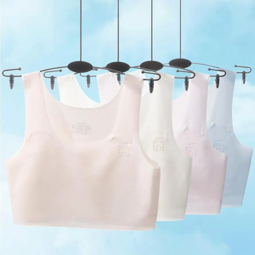 New-Seamless-Development-Period-Girls-Bra-Students-Solid-Color ...