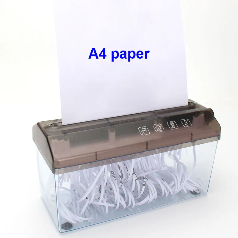 Compact Electric USB-Powered Mini Paper Shredder (Blue A6)