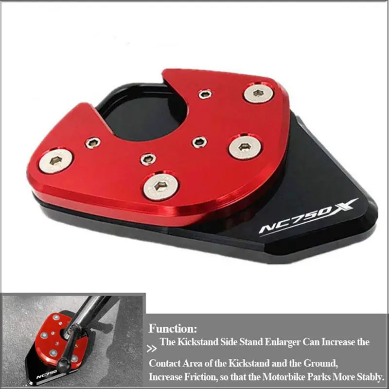 Aluminum-Alloy-Motorcycle-Bike-Kickstand-Extender-Foot-Side-Stand ...