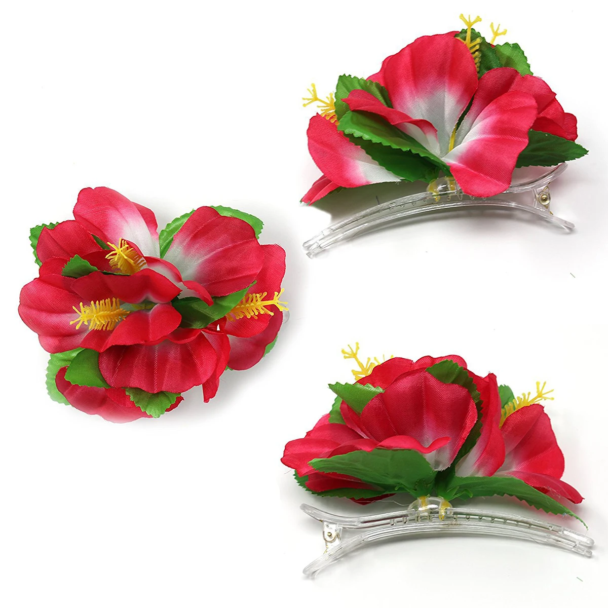 Hawaiian-Hibiscus-Hair-Clips-Tropical-Rainforest-Themed-Tropical-Beach ...