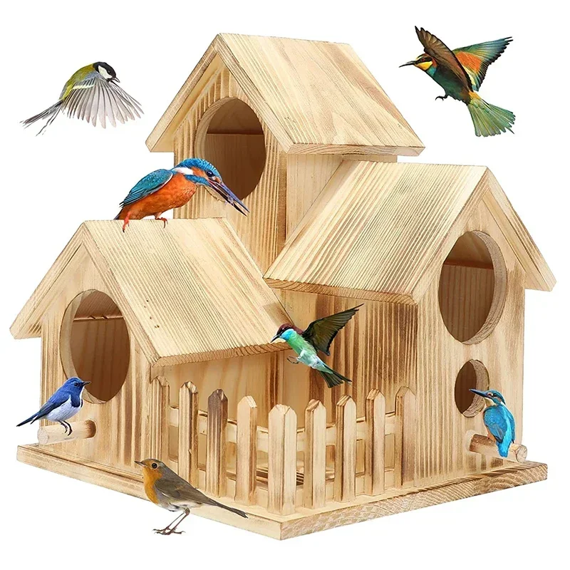 Wild-Wooden-Bird-House-Outdoor-Garden-Courtyard-Creative-Bird-Rest-Nest ...