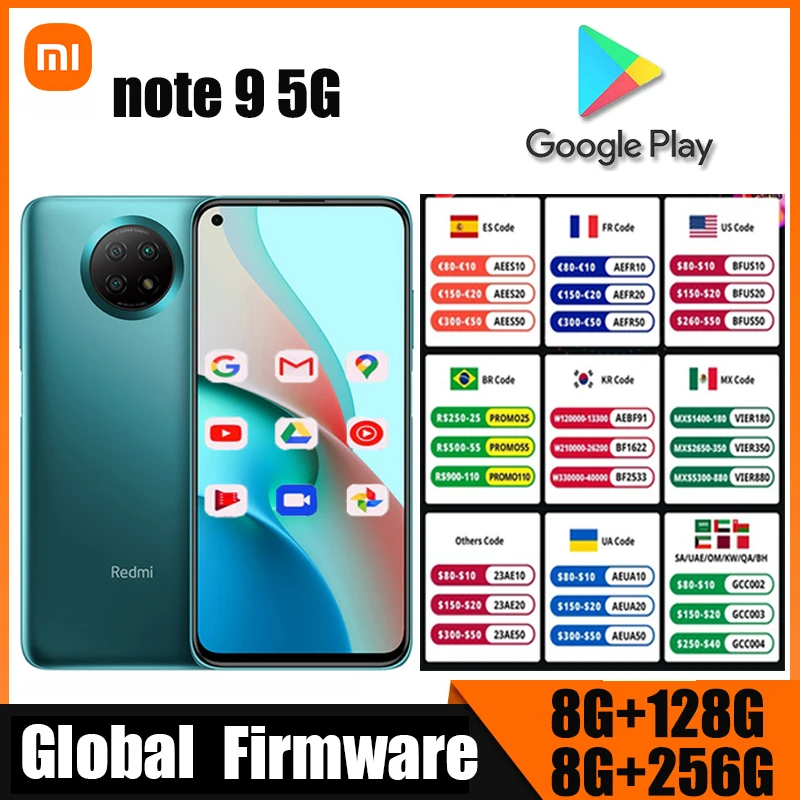 Global-ROM-Xiaomi-Redmi-Note-9-5G-Cellphone-Smartphone-18W-Wired ...