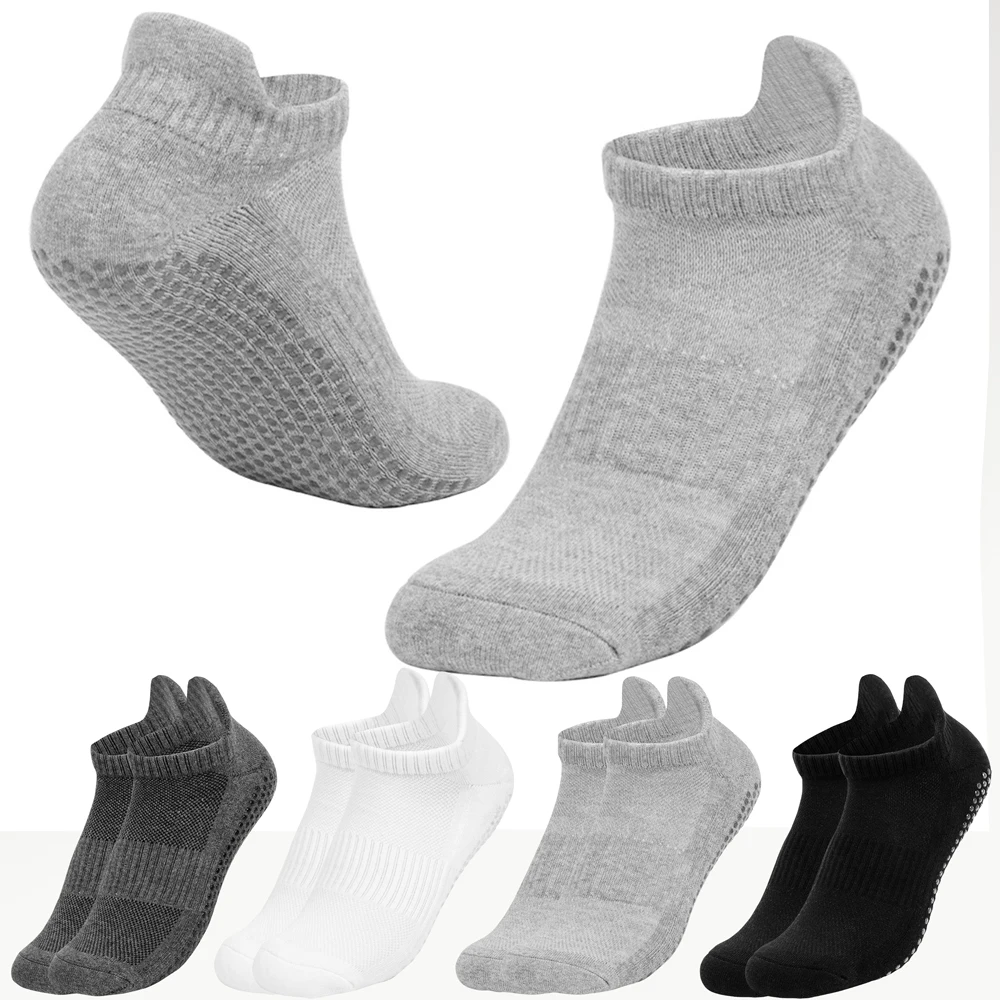 1 Pairs Men Sport Short Boat Socks Yoga Socks for Women Non-Slip Towel ...