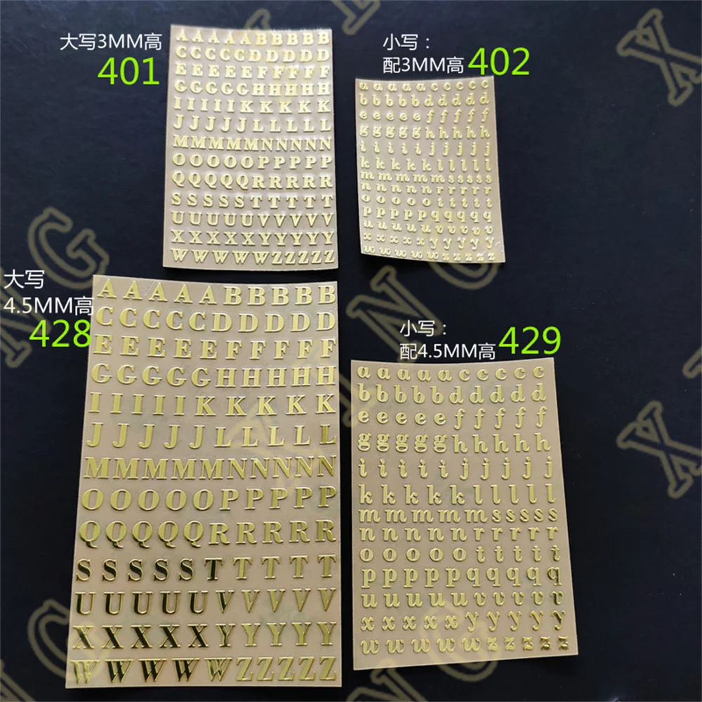 Numbers-Decals-Roman-26-English-Alphabet-3D-Self-adhesive-Nail-Art ...